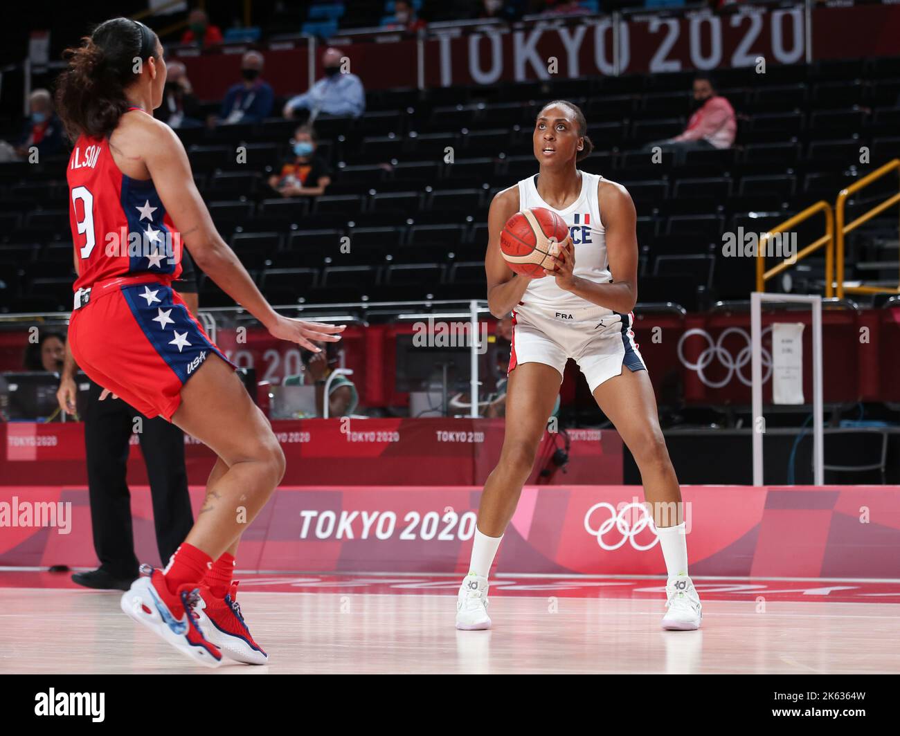 JULY 25th, 2021 - SAITAMA, JAPAN: Sandrine GRUDA #7 of France in action ...