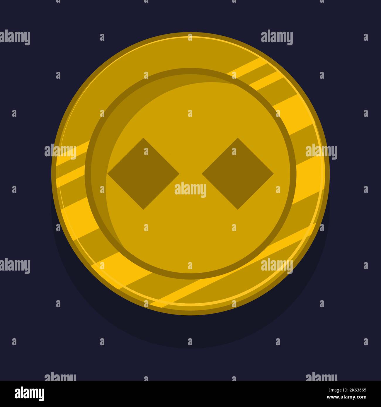 Game achievement badge or rank icon cartoon. Gold award or medal reward ...