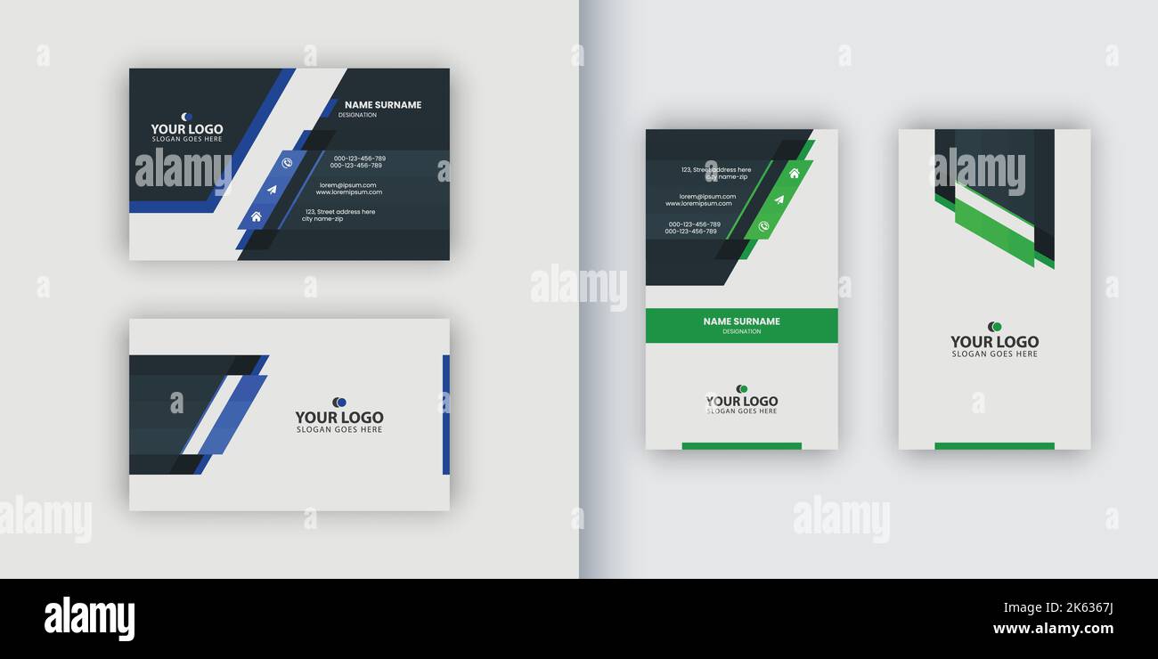 Horizontal visiting card Stock Vector Images - Alamy