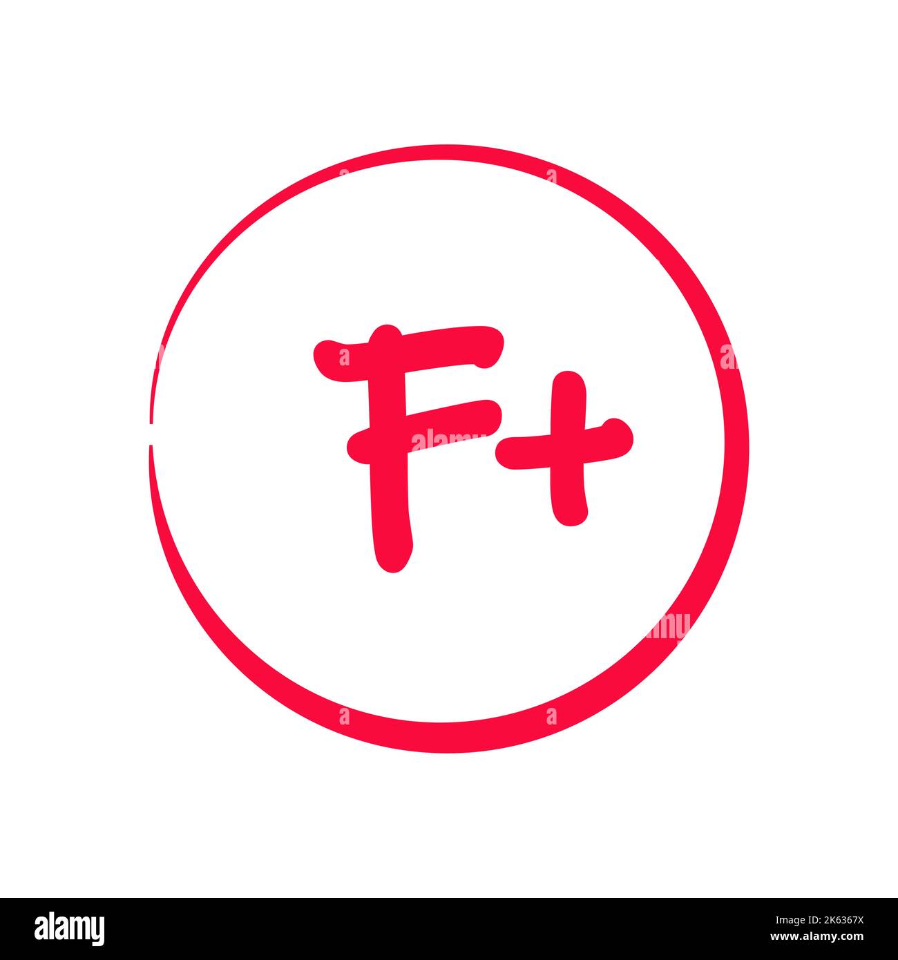 Grading system F . Grades for school with plus sign. Exam result ...