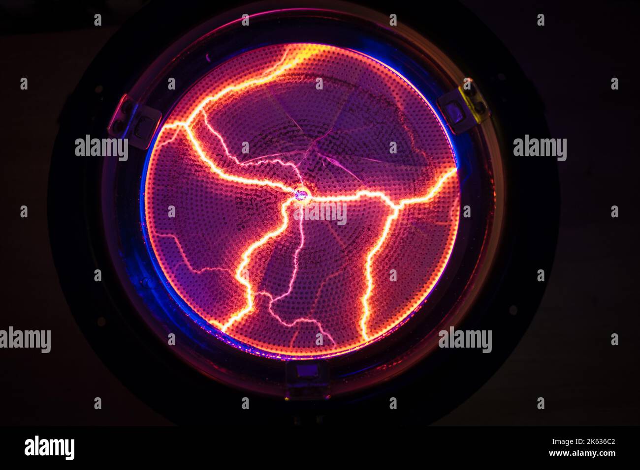 Power energy lightning spark. Dangerous electricity voltage strike ...