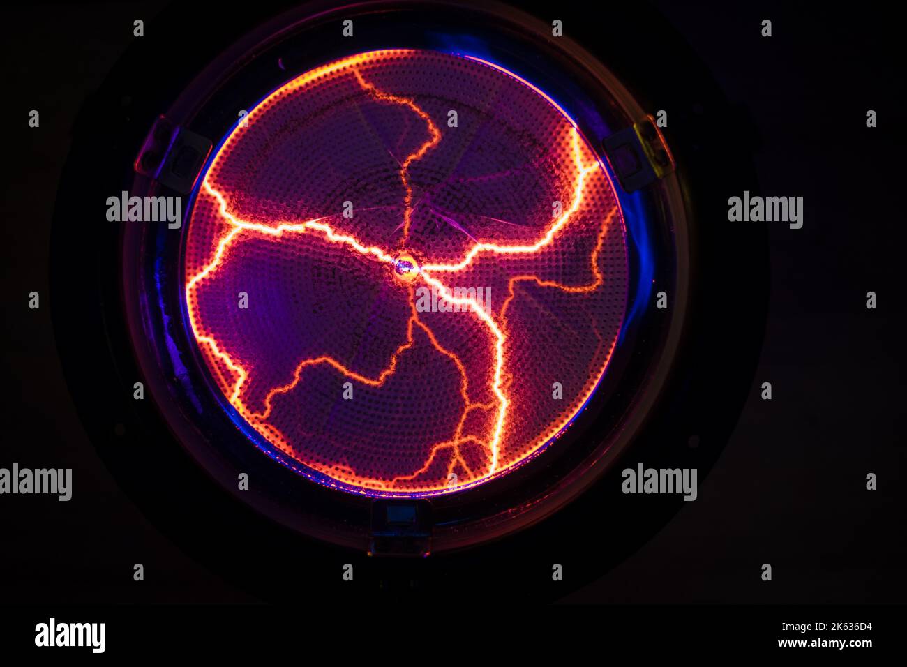 Power energy lightning spark. Dangerous electricity voltage strike ...