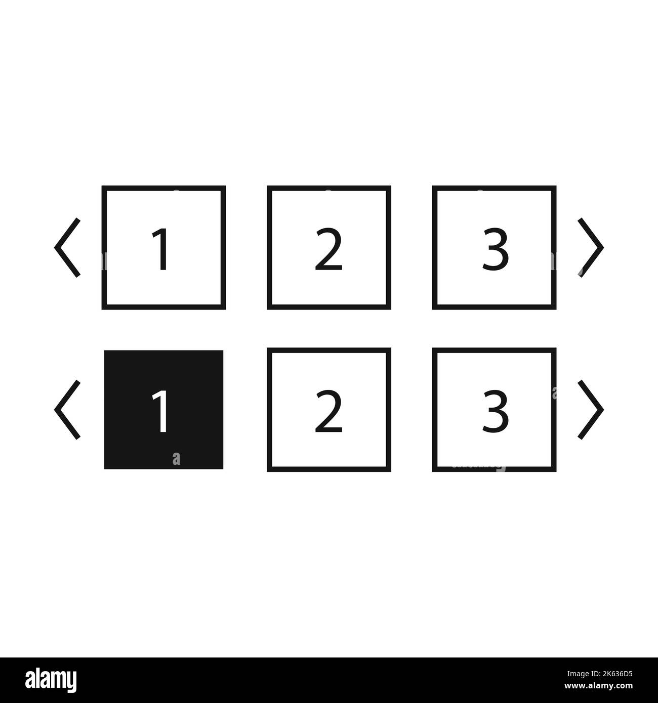 Pagination Bars Set Collection Buttons For Site Navigation Interface Elements For Menu And Box