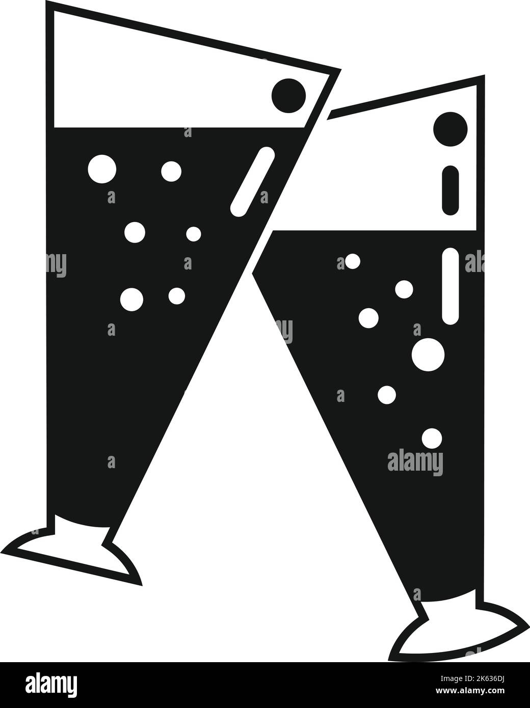 Beer cheers icon simple vector. Drink toast. Party toast Stock Vector ...