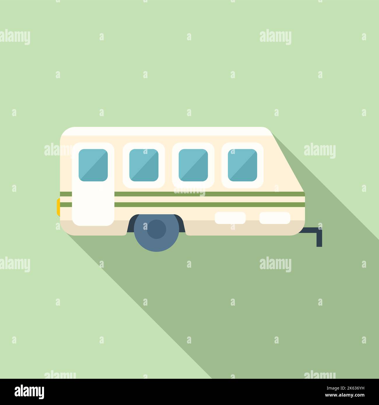 Motorhome icon flat vector. Camper caravan. Rv tent Stock Vector Image ...
