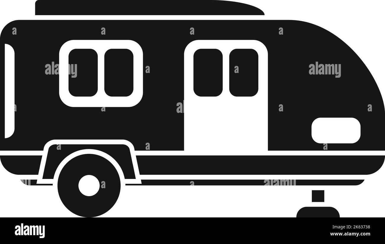 Camper caravan icon simple vector. Car auto. Bus van Stock Vector Image ...