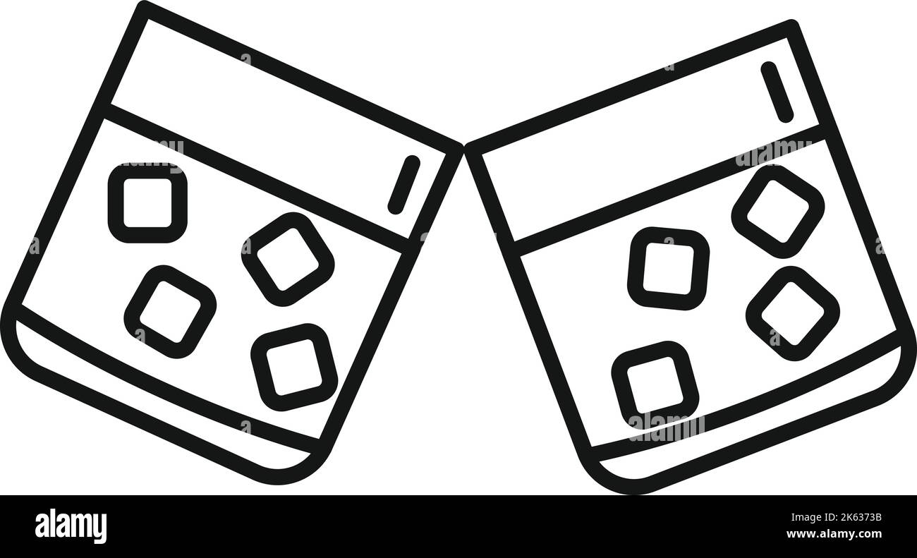 Scotch toast icon outline vector. Drink glass. Party beer Stock Vector ...