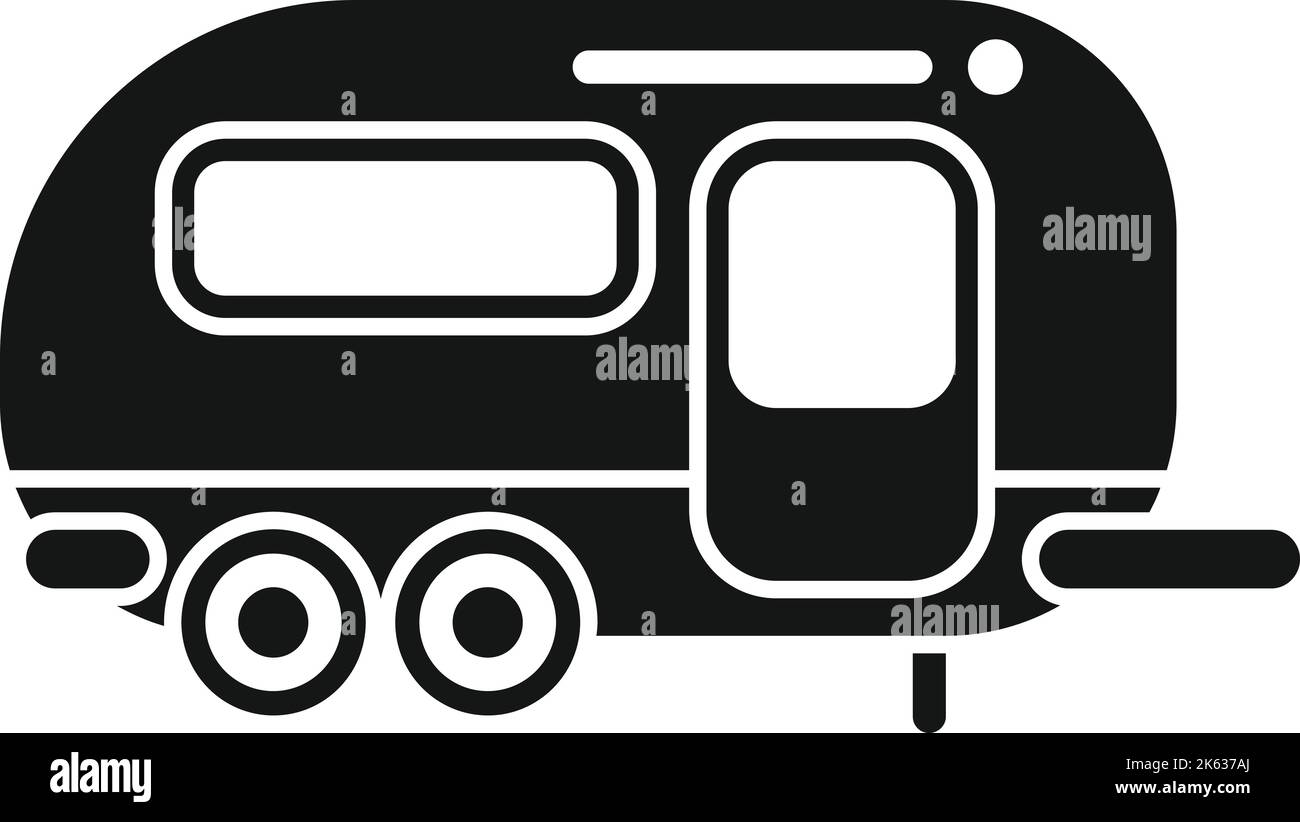 Home trailer icon simple vector. Car caravan. Travel tent Stock Vector ...