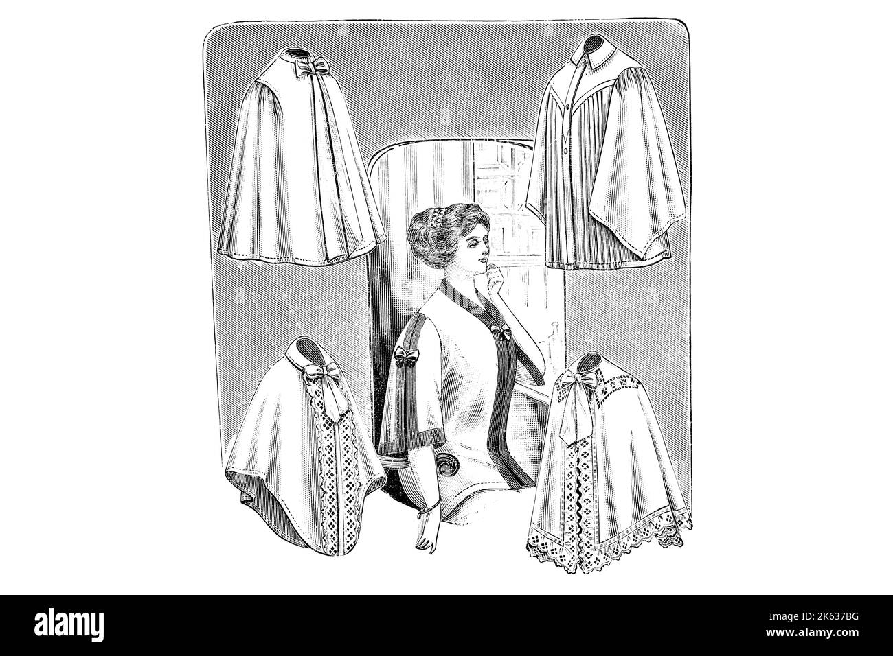 Combing Blues - 1910s Vintage Illustration Stock Photo - Alamy
