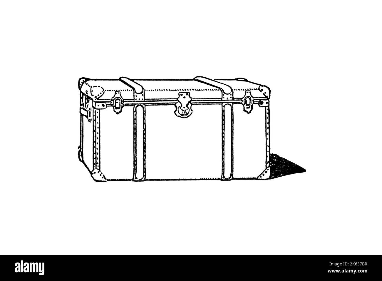 Trunk - 1910s Vintage Illustration Stock Photo - Alamy