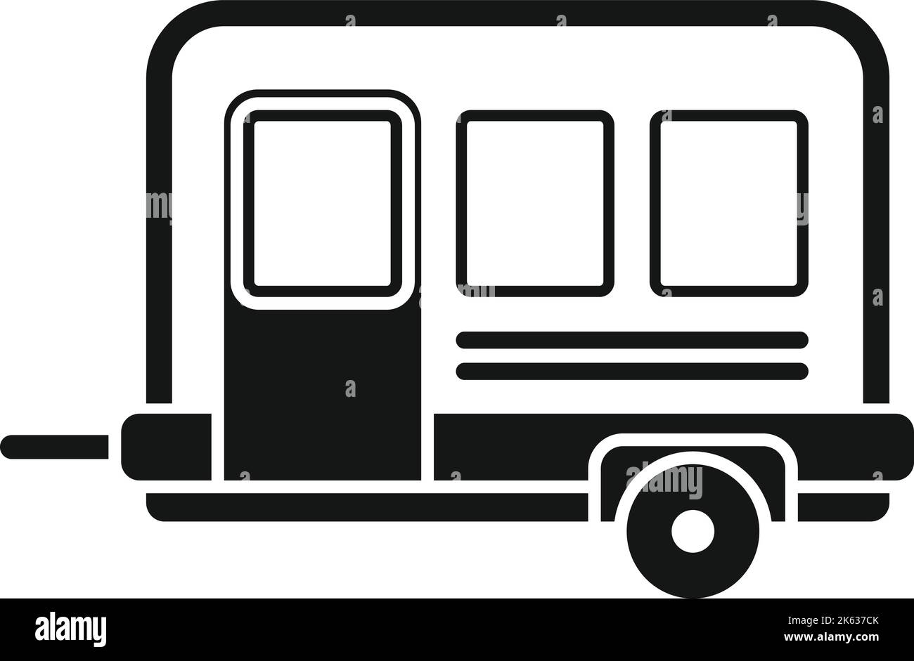 Vehicle trailer icon simple vector. Car caravan. Auto bus Stock Vector ...