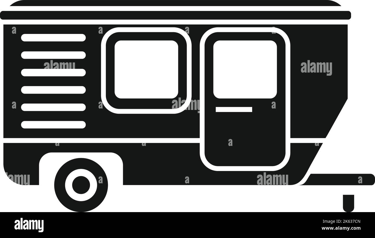 Trailer icon simple vector. Camper car. Home travel Stock Vector Image ...
