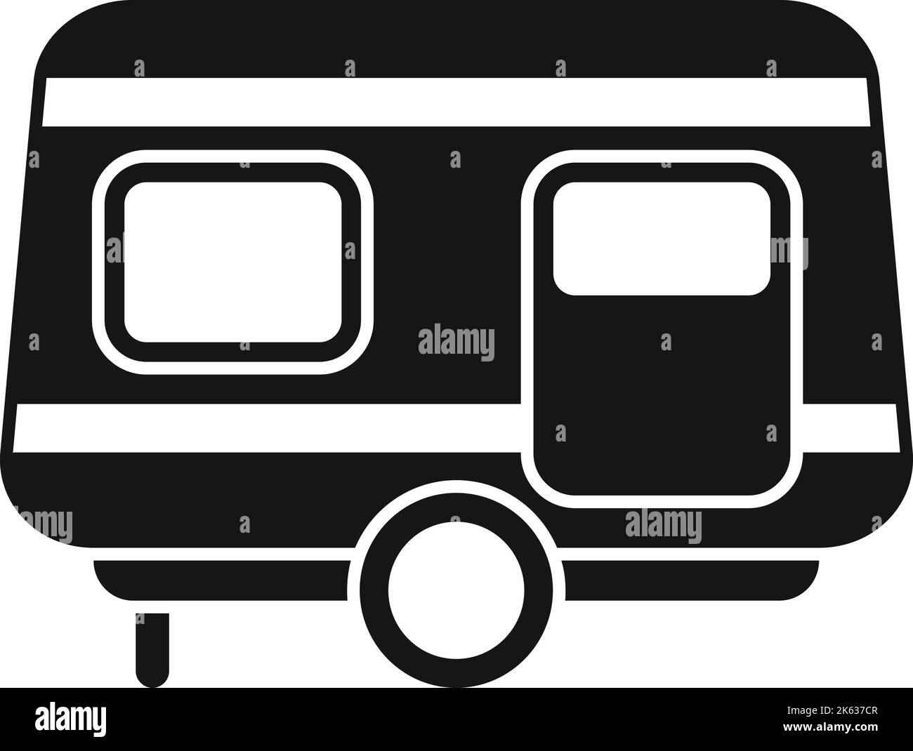Trip trailer icon simple vector. Auto camper. Travel home Stock Vector ...