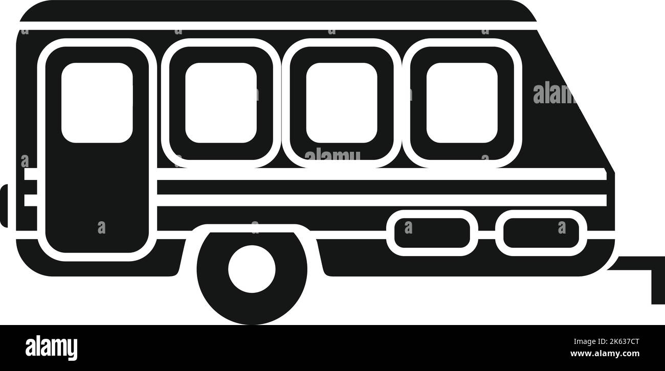 Motorhome icon simple vector. Camper caravan. Rv tent Stock Vector ...