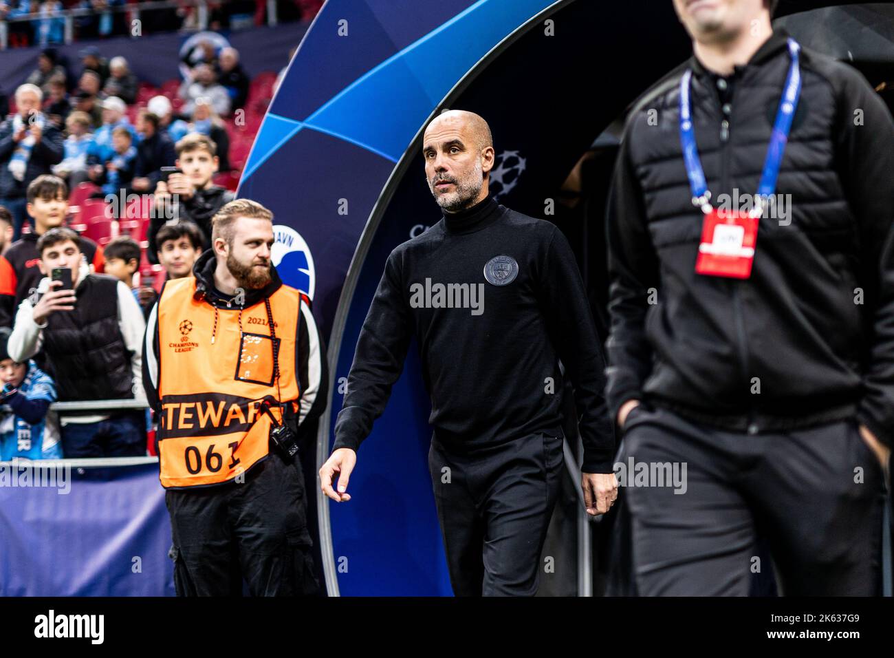 Copenhagen, Denmark. 11th Oct, 2022. Head coach Pep Guardiola of ...