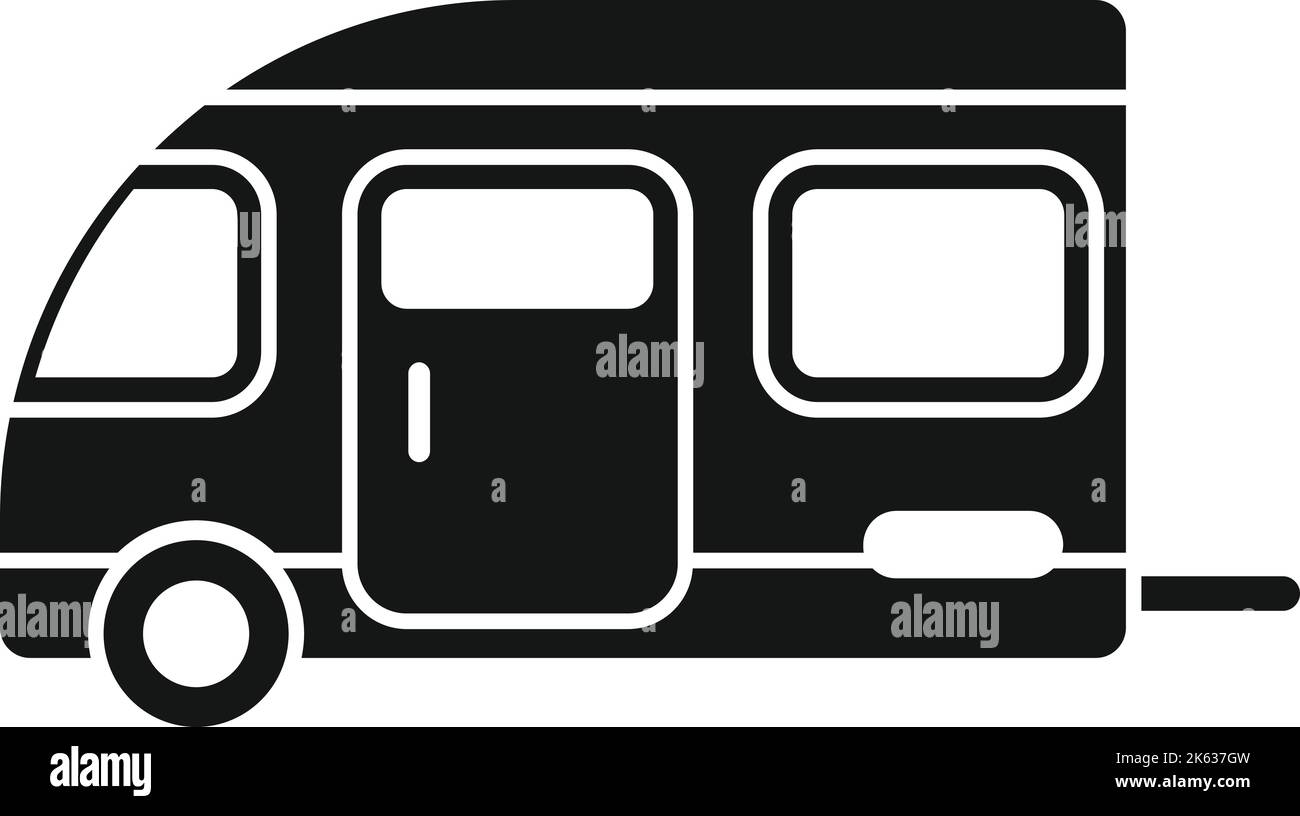 Holiday motorhome icon simple vector. Camper car. Travel home Stock ...