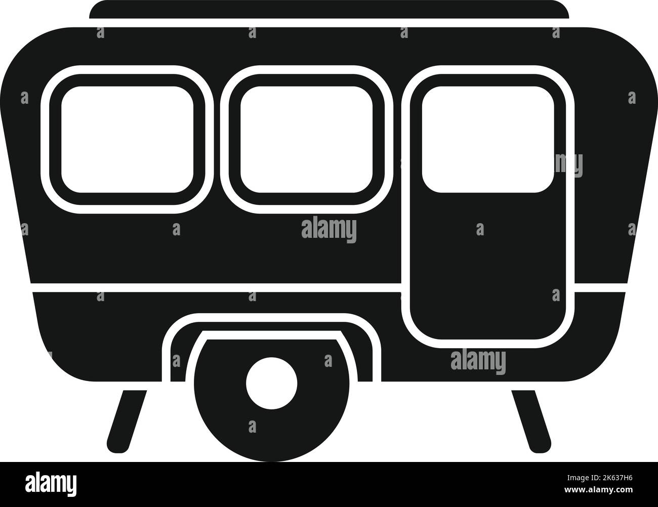 Camper icon simple vector. Auto bus. Van trailer Stock Vector Image & Art - Alamy