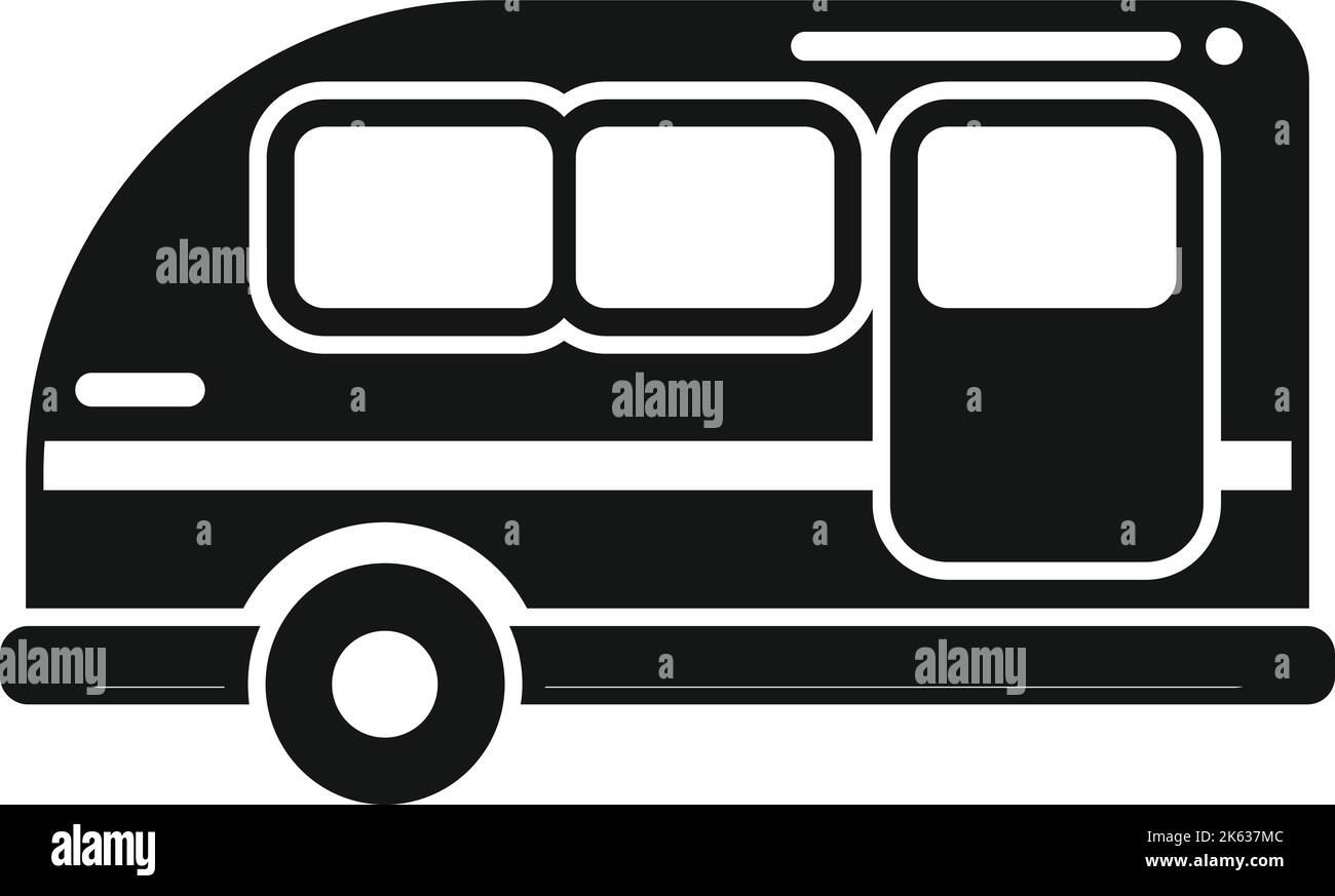 Surf motorhome icon simple vector. Auto van. Camping travel Stock ...