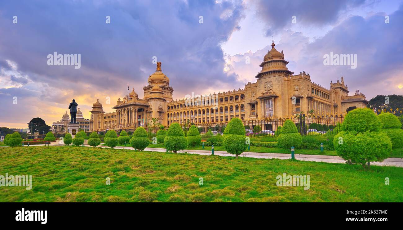 The Vidhana Soudha in Bangalore, India - the seat of the state ...
