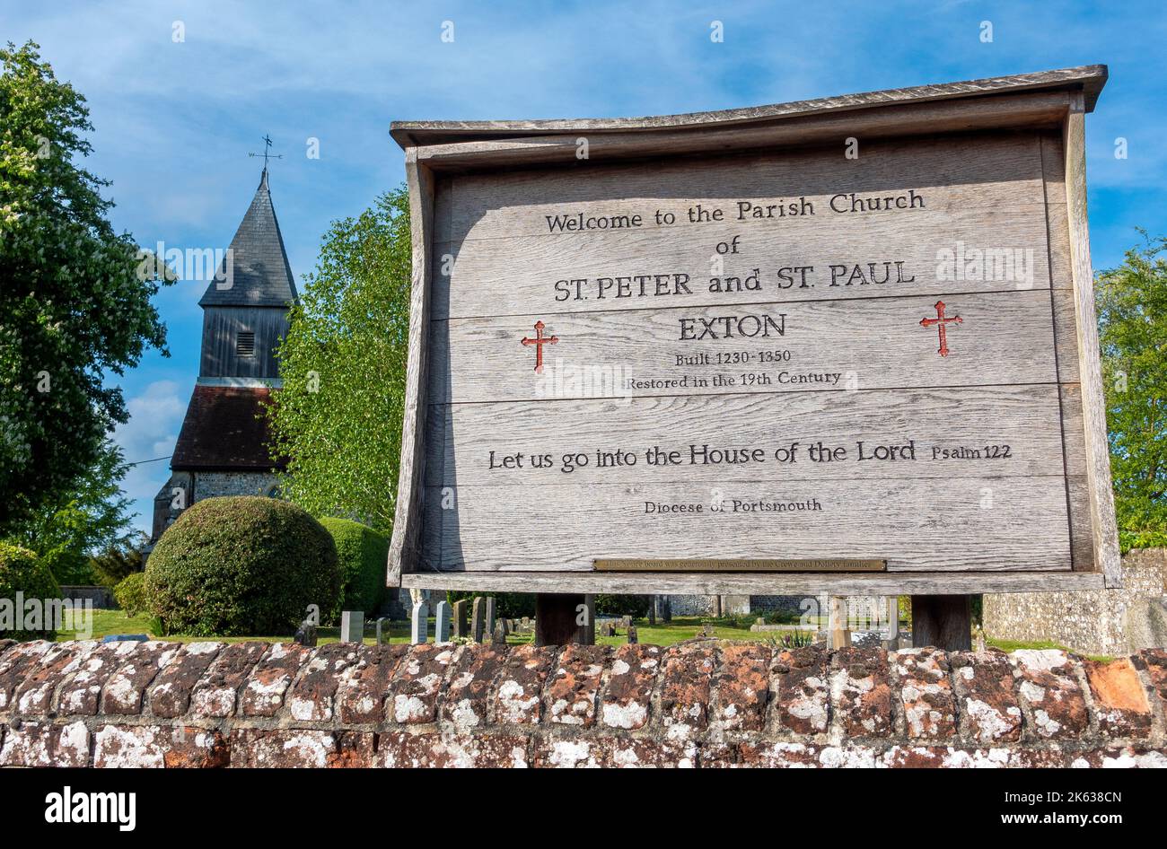 St Peter & St Paul Church in Exton, Hampshire, England, UK Stock Photo ...
