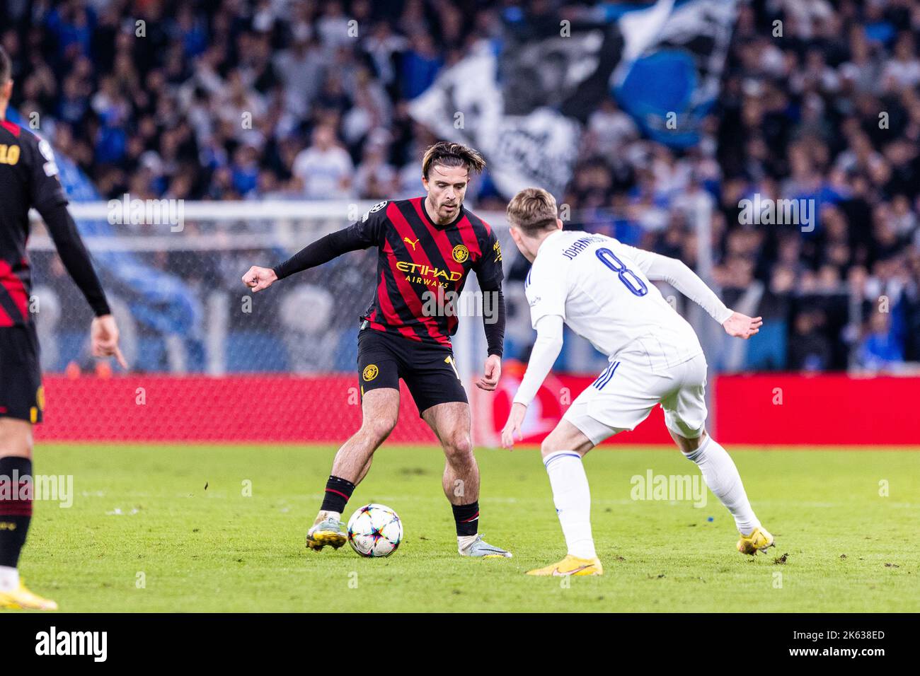 Copenhagen, Denmark. 11th Oct, 2022. Jack Grealish (10) of Manchester ...