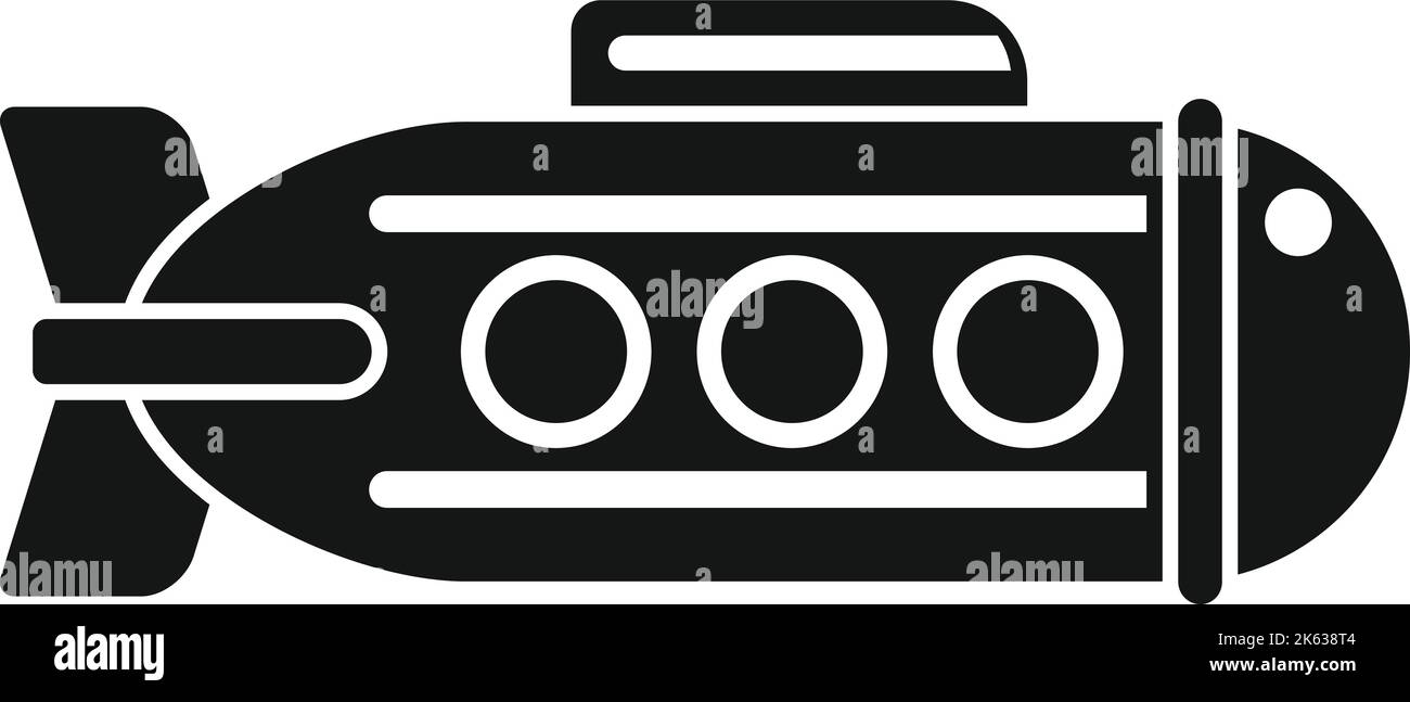 Periscope submarine icon simple vector. Sea boat. Marine deep Stock ...