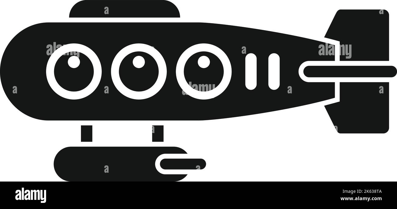 Sea bathyscaphe icon simple vector. Submarine ship. Marine deep Stock ...