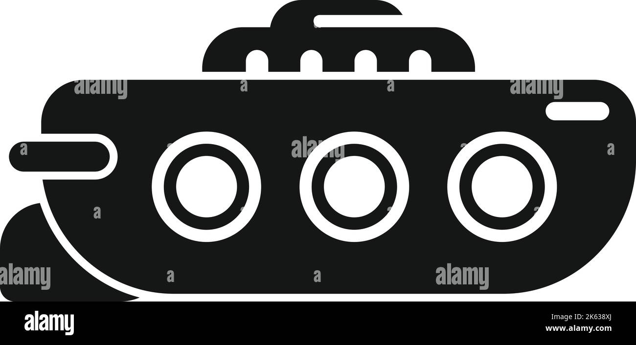 Marine submarine icon simple vector. Sea ship. Deep propeller Stock ...