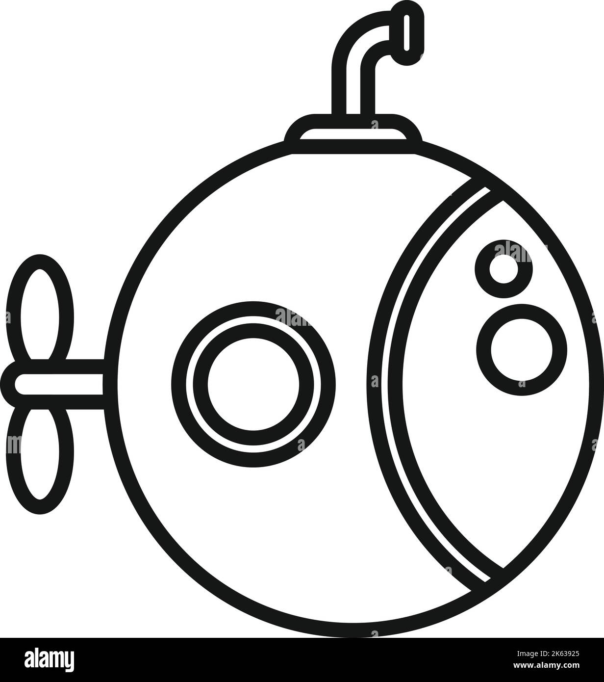 Submarine icon outline vector. Sea ship. Underwater marine Stock Vector ...