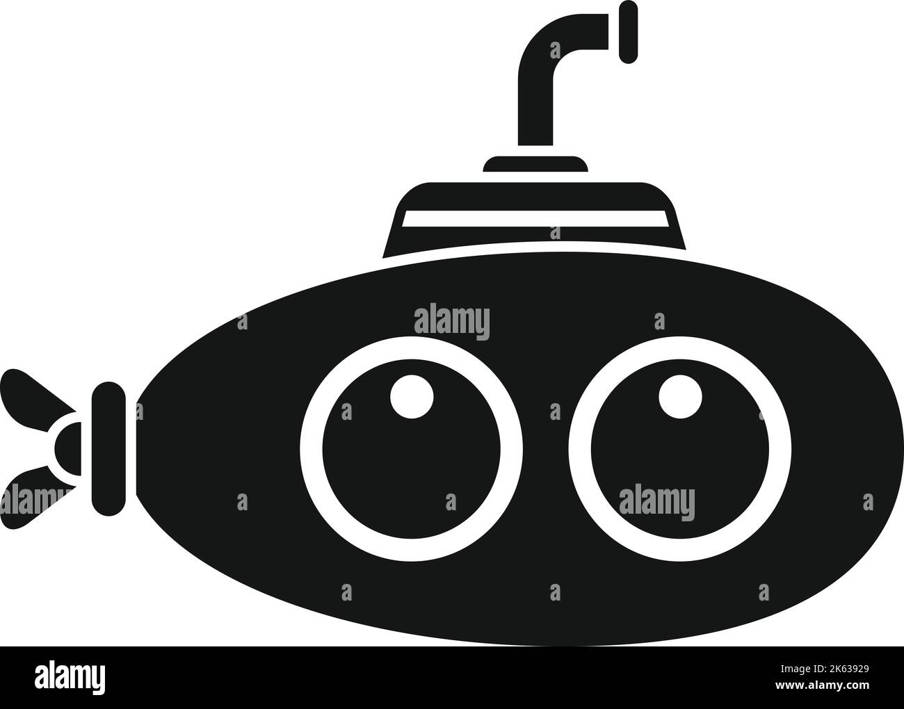 Deep submarine icon simple vector. Sea ship. Cute marine Stock Vector ...