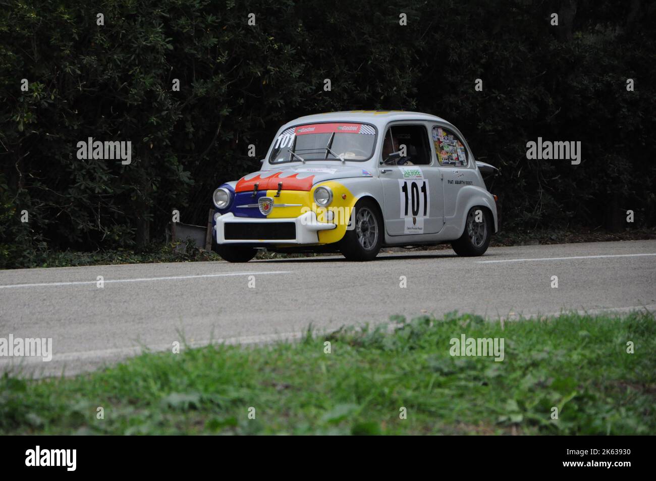 PESARO - ITALY - OTT 09 - 2022 : rally of classic cars fiat 600 ABARTH ...