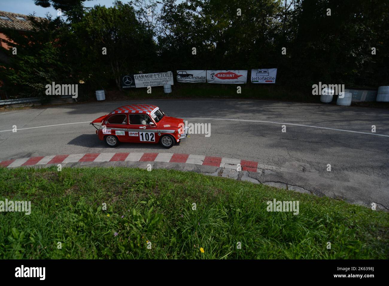 PESARO - ITALY - OTT 09 - 2022 : rally of classic cars fiat 600 ABARTH ...