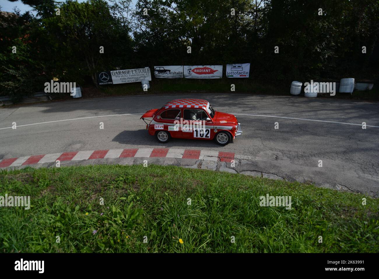 PESARO - ITALY - OTT 09 - 2022 : rally of classic cars fiat 600 ABARTH ...