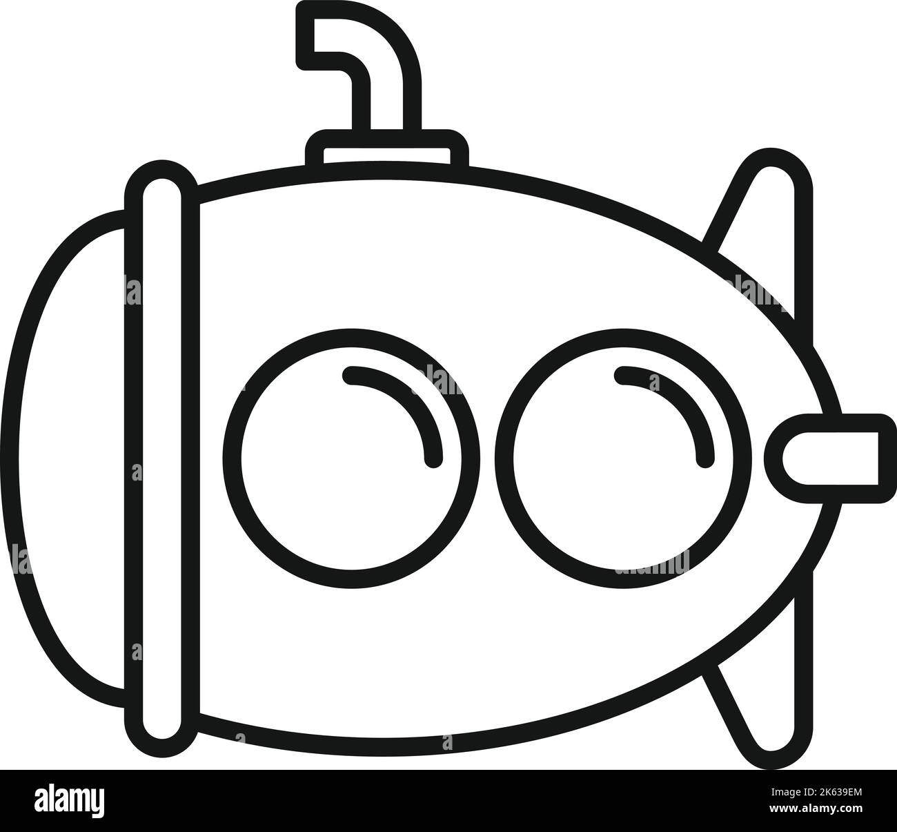 Propeller submarine icon outline vector. Sea boat. Ocean porthole Stock ...
