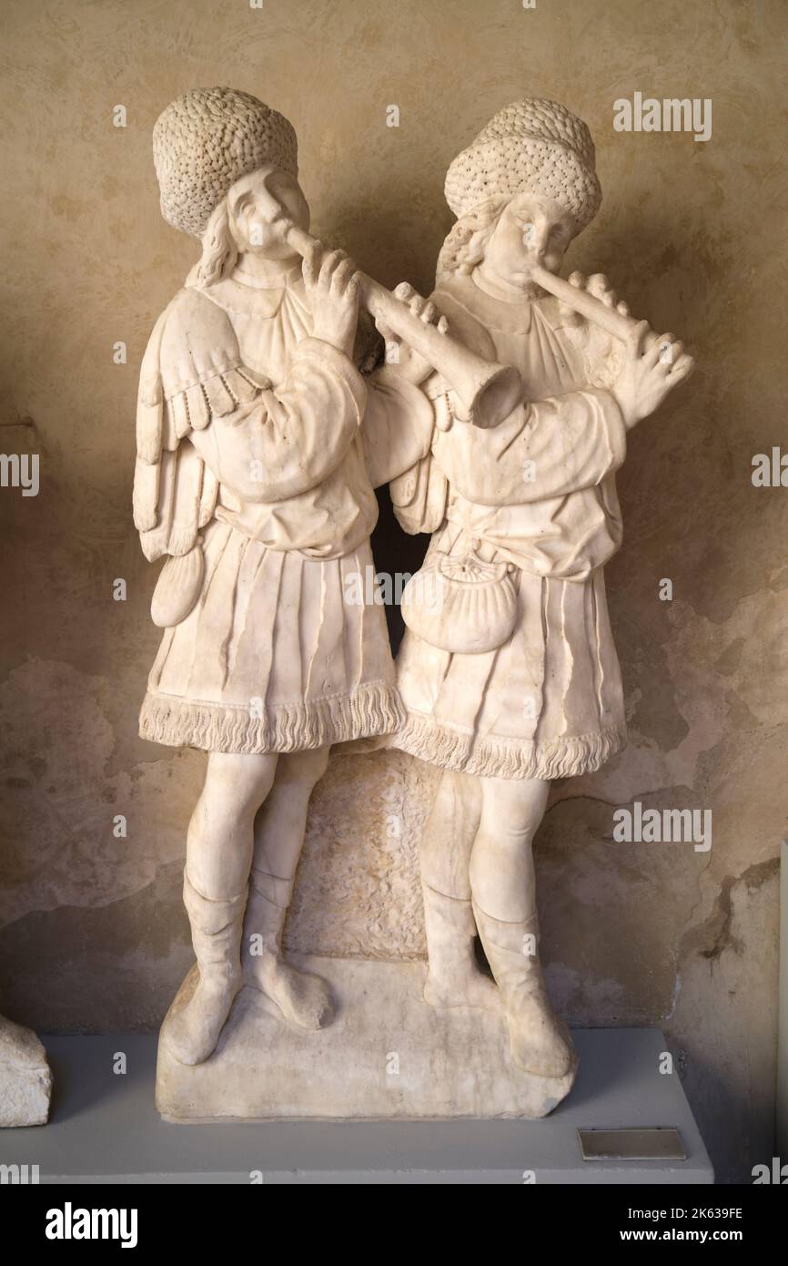 Statue of Pipers Bargello Museum Florence Italy Stock Photo - Alamy