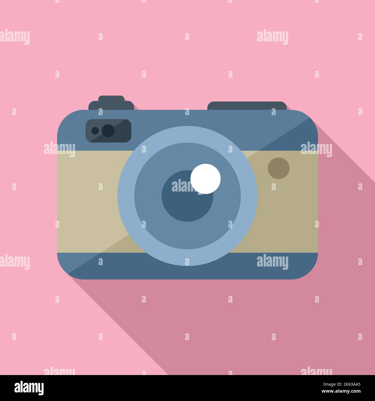 Camera icon flat vector. Interview crew. Media reporter Stock Vector ...