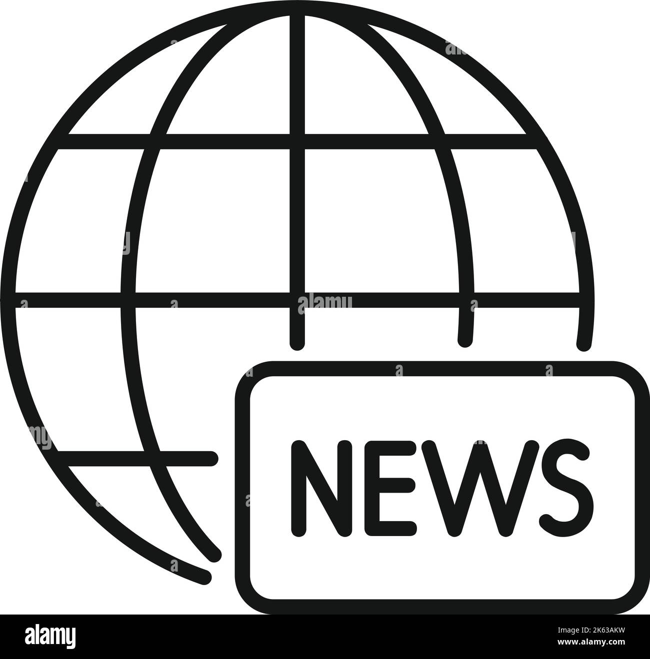 News icon outline vector. Camera tv. Media reporter Stock Vector Image ...