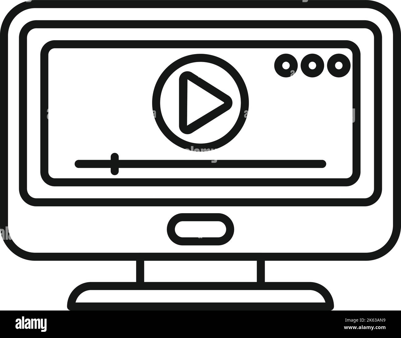 Video player icon outline vector. Camera press. Reportage tv Stock ...