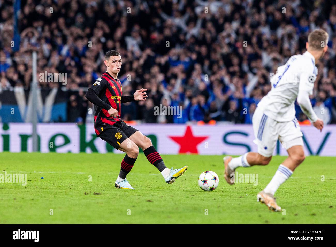 Copenhagen, Denmark. 11th Oct, 2022. Phil Foden (47) of Manchester City ...