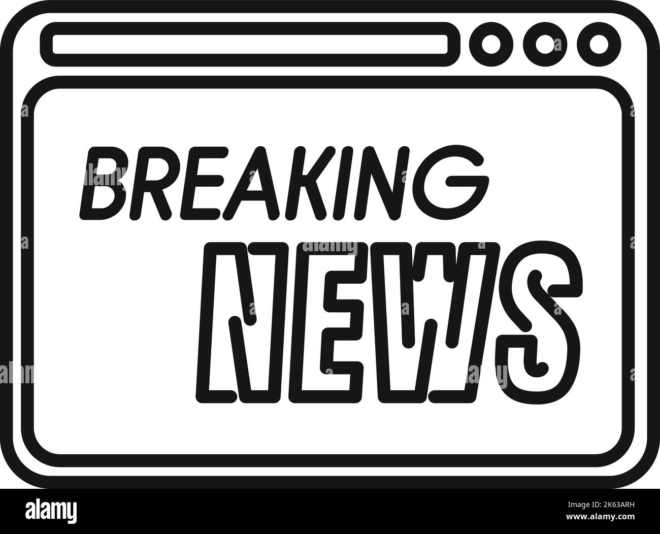 Breaking news icon outline vector. Camera press. Media reporter Stock ...