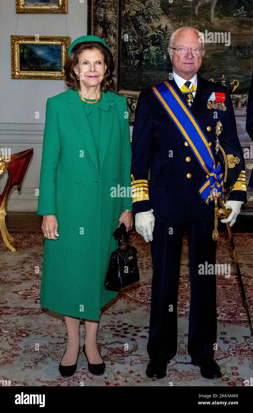 Stockholm, Schweden. 11th Oct, 2022. King Carl Gustav and Queen Silvia ...