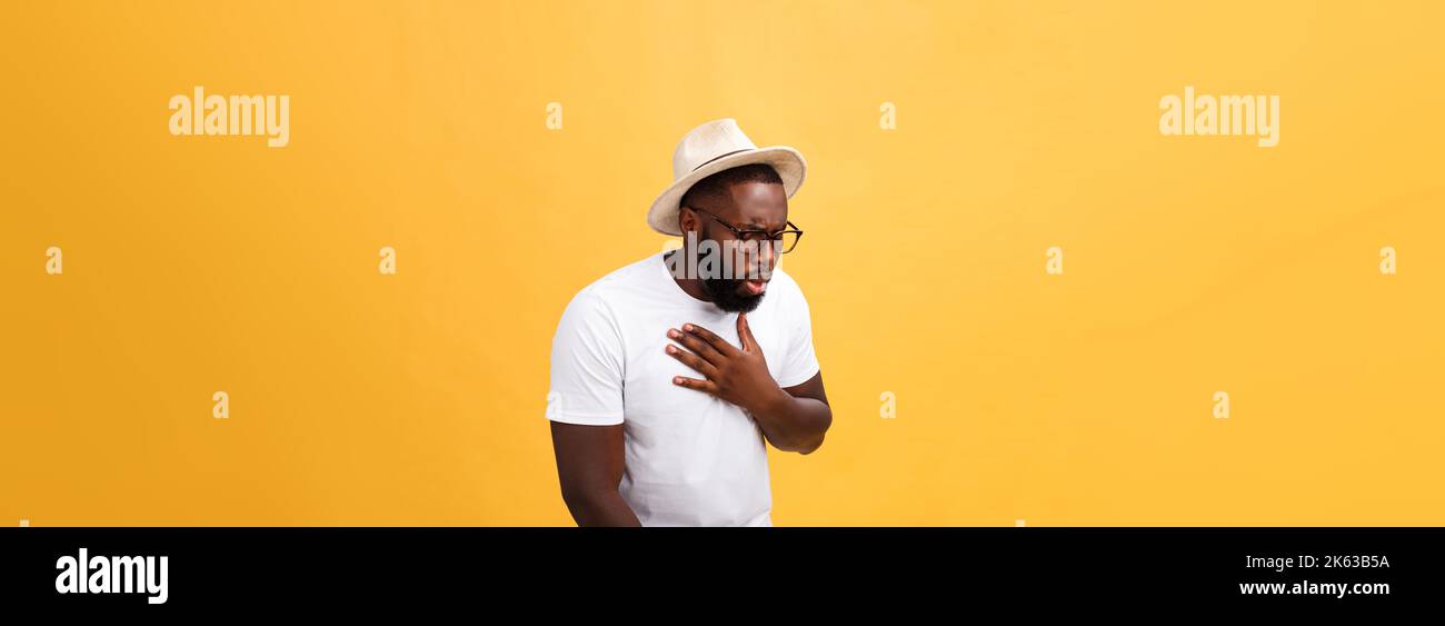 Closeup portrait of young man, sick guy, student, worker patient with ...