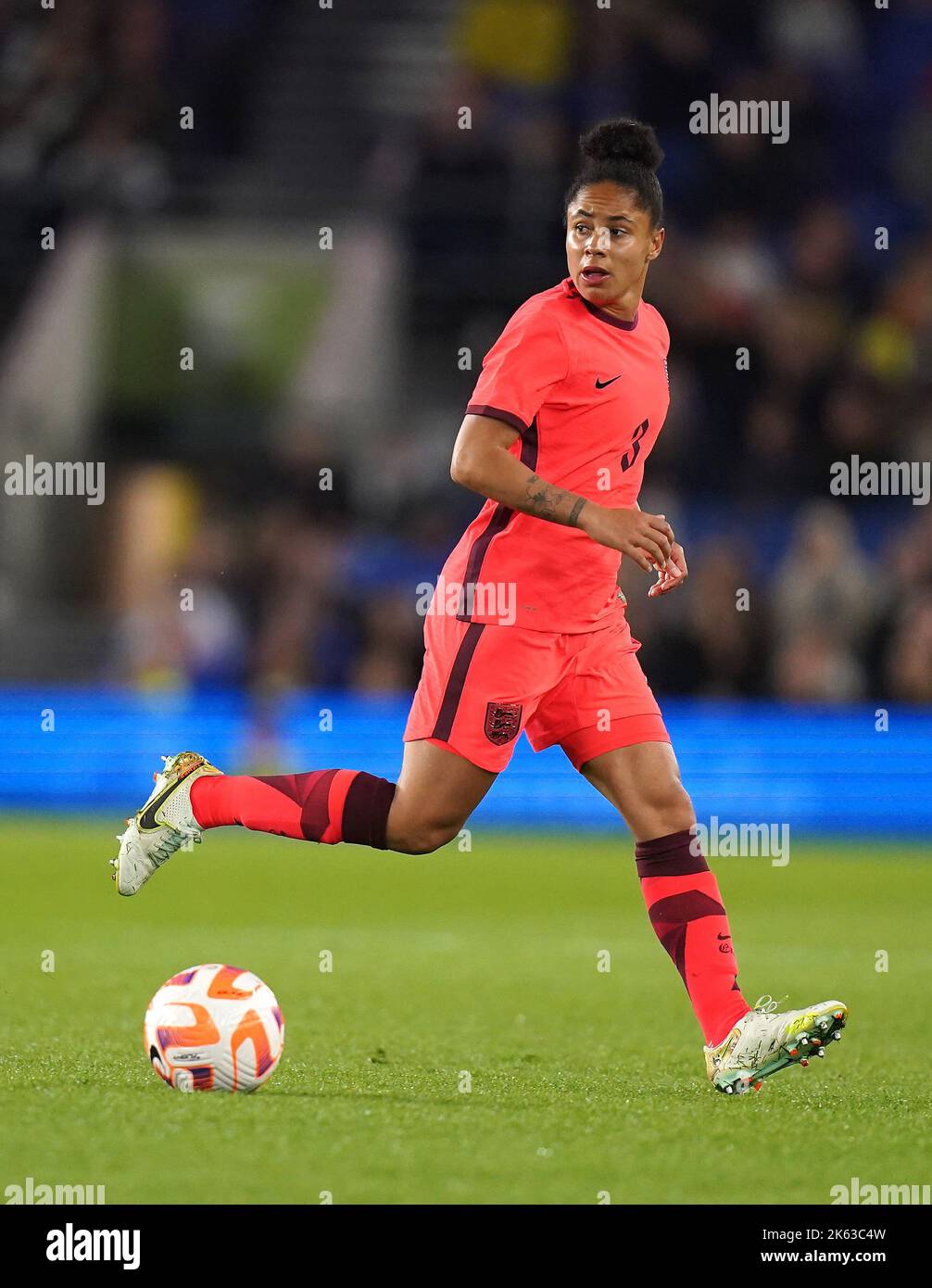England's Demi Stokes in action during the women's international ...