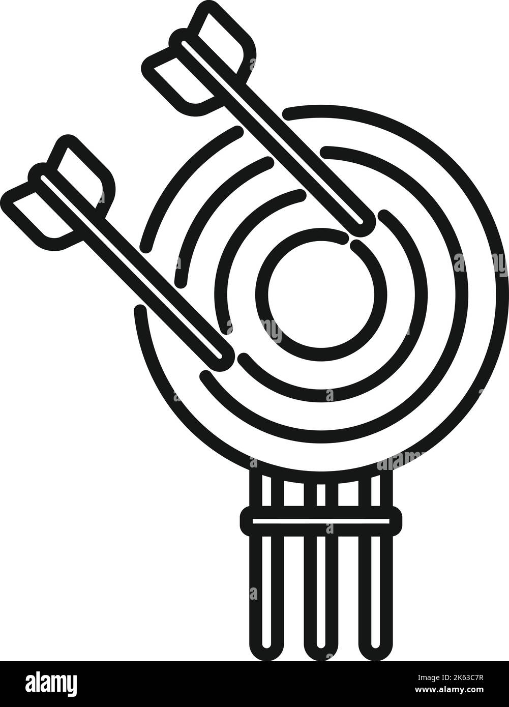 Monetization target icon outline vector. Funnel monetize. Mobile money ...