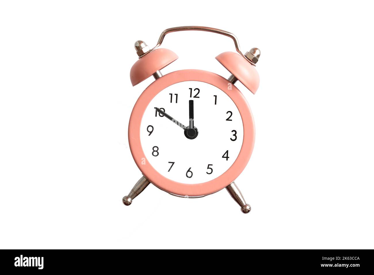 Vintage alarm clock pink Cut Out Stock Images & Pictures - Alamy