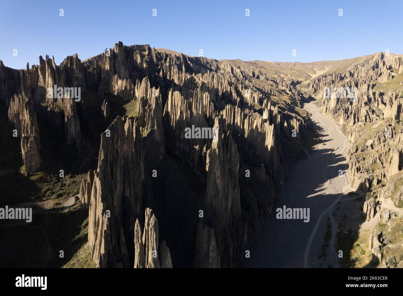 A beautiful view of the Valley of the Moon in Bolivia Stock Photo - Alamy