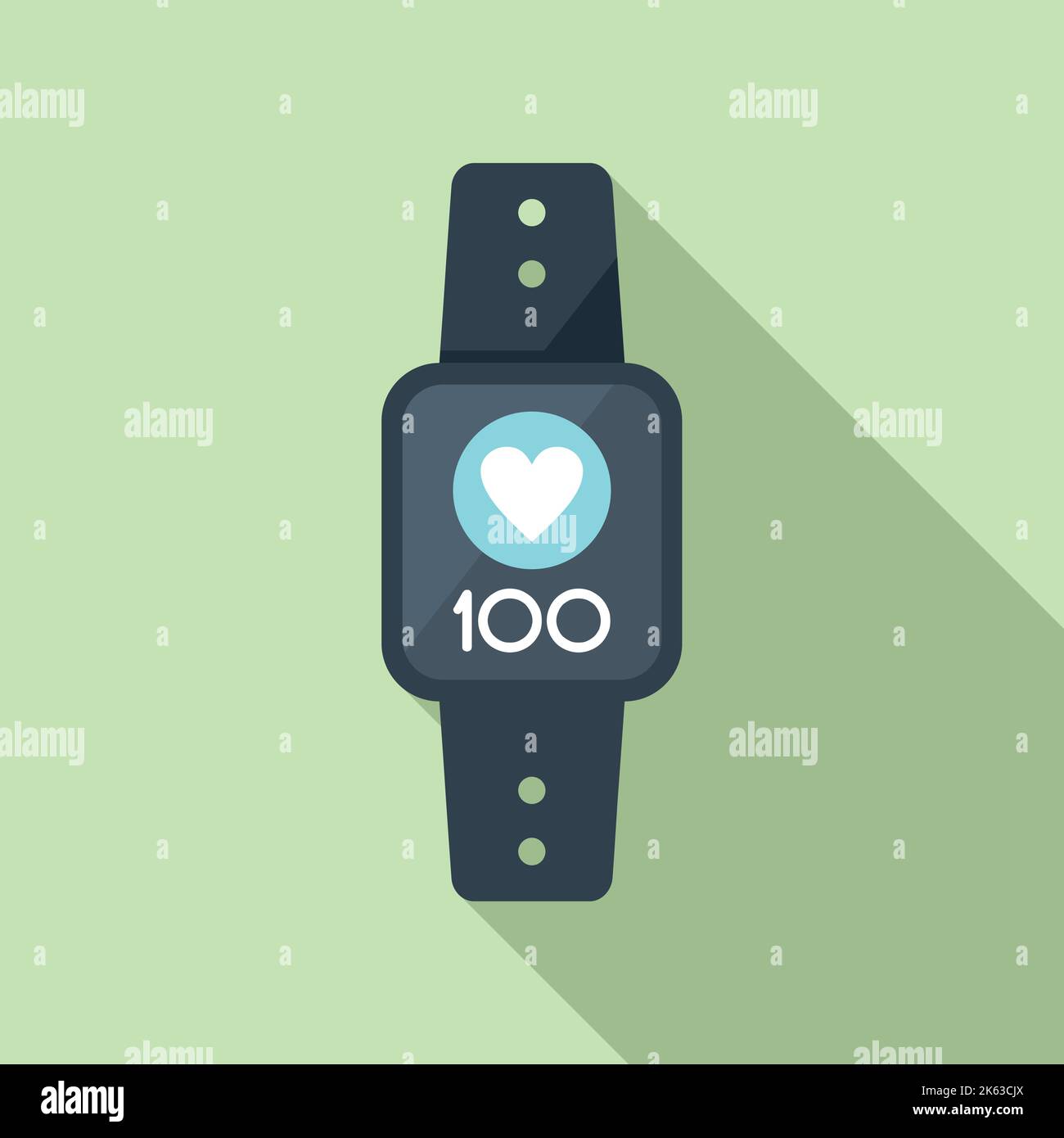 Smartwatch icon flat vector. Smart watch. Digital clock screen Stock ...