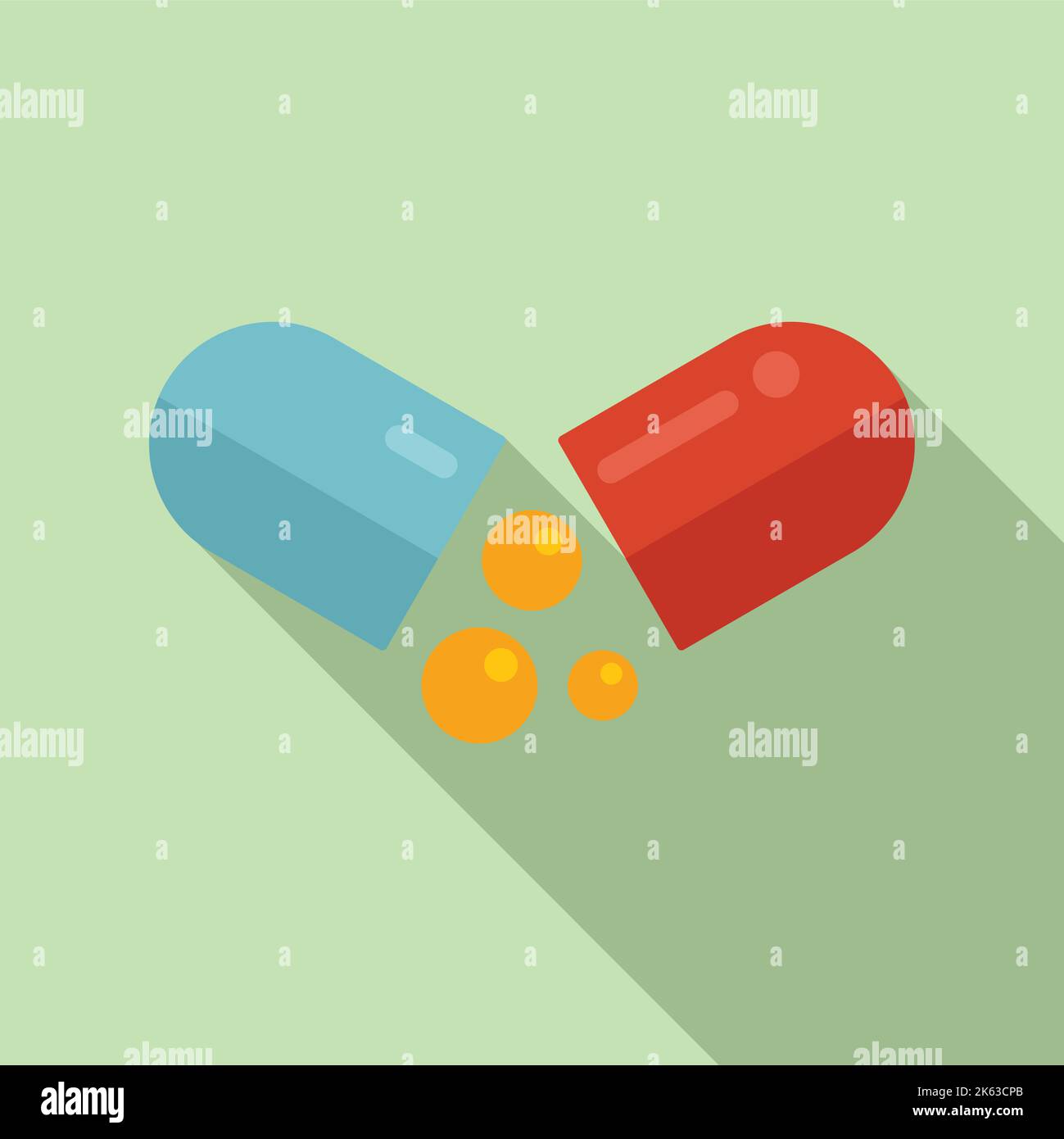 Medical capsule icon flat vector. Health capsule. Medicine pill Stock ...