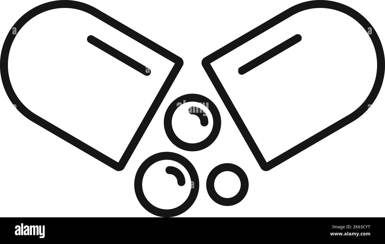 Medical capsule icon outline vector. Health capsule. Medicine pill ...