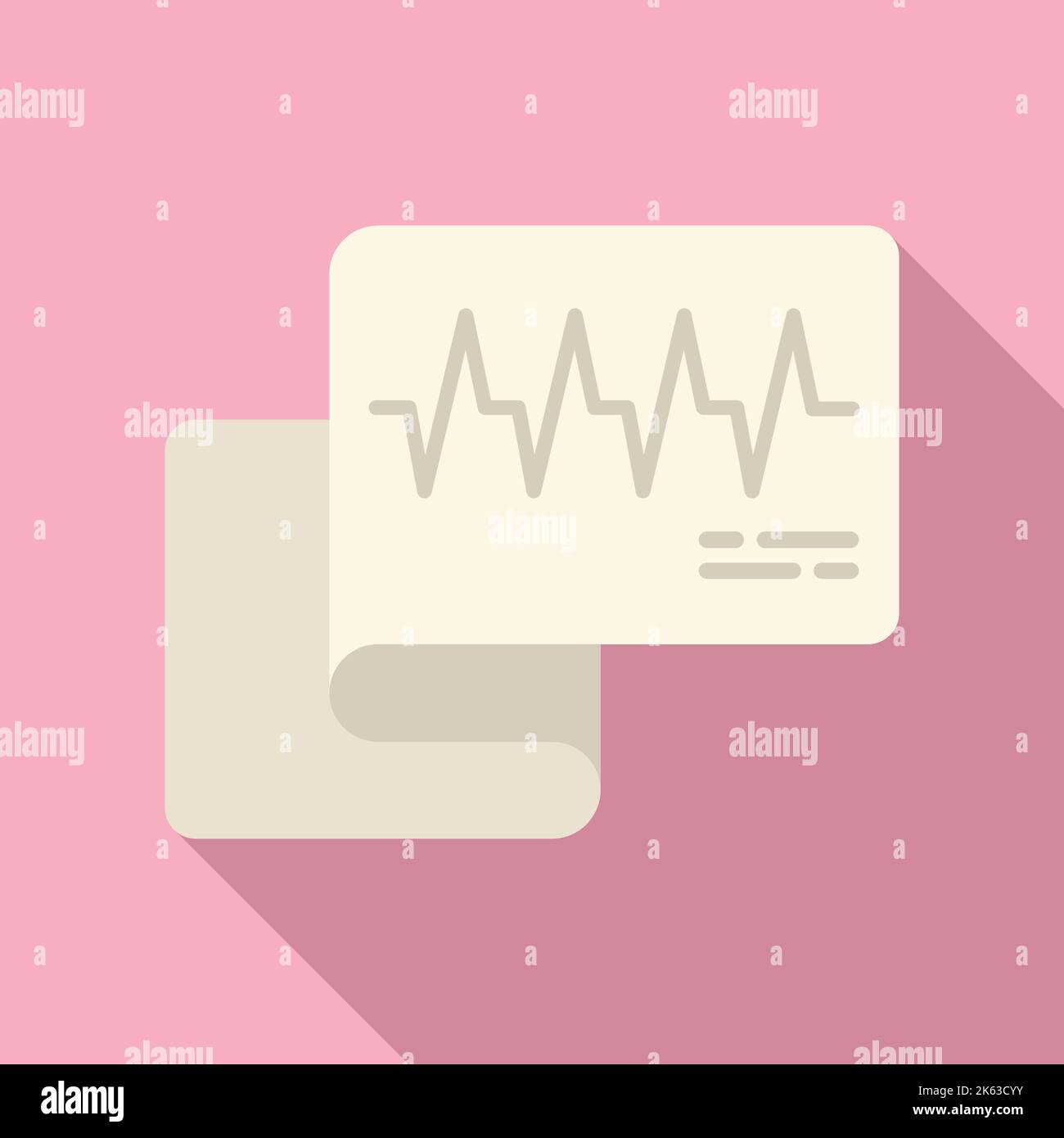 Cardiogram icon flat vector. Ecg heart. Cardiac doctor Stock Vector ...